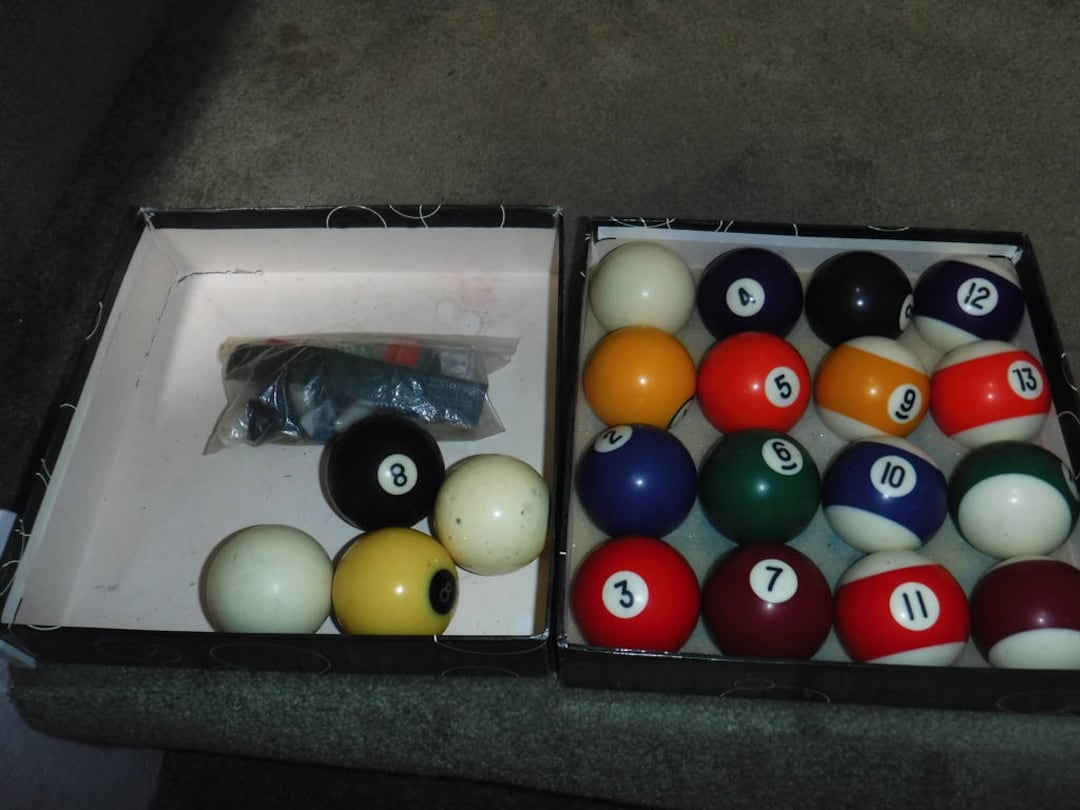 Pool Kelly Pool Game and Billiard Balls - Vintage Complete and Some ...