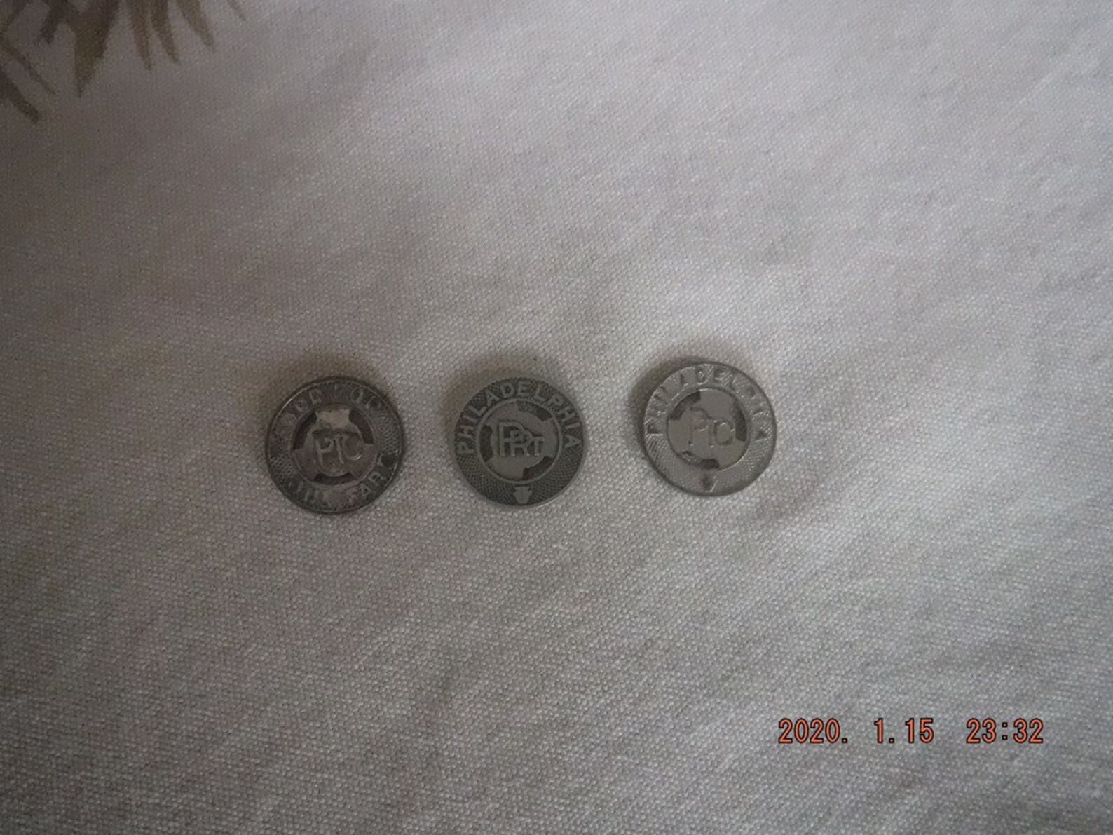 PRT-1 and PTC - 2 Coins Philadelphia Rapid Transit Good for One Fare ...