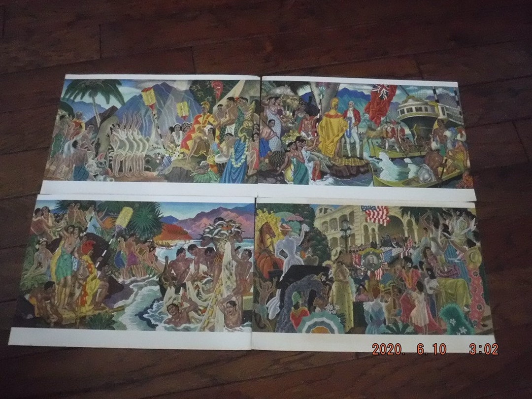 Eugene Francis Savage Hawaiian Historical Lithos From Matson Lines ...