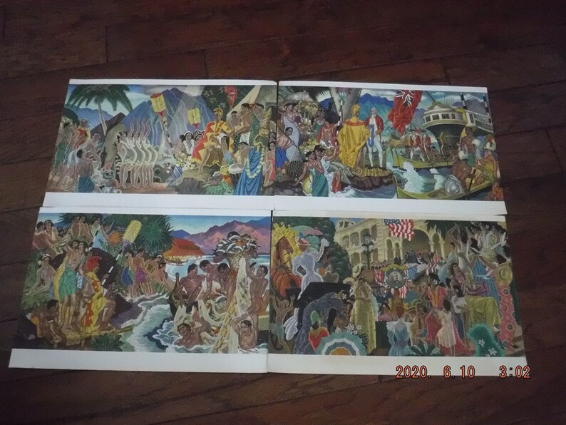 Eugene Francis Savage Hawaiian Historical Lithos From Matson Lines ...