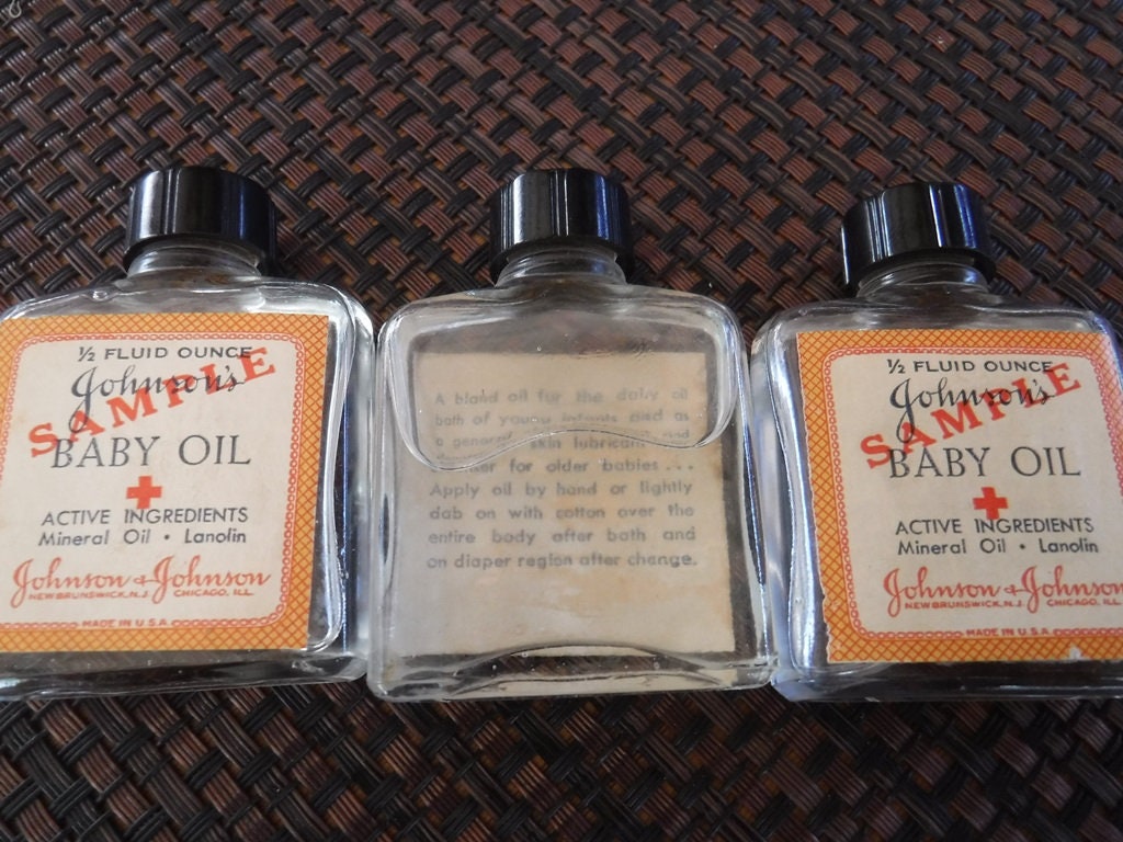 Johnson's Baby Oil Samples Glass Bottles 1/2 Ounces X 3 1940's - Etsy