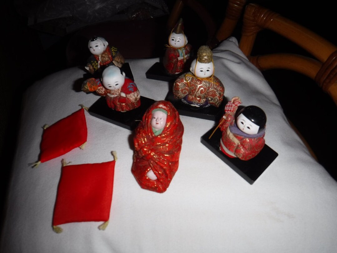 Japanese Gosho? Gofun? Dolls Lot of 6 - Etsy