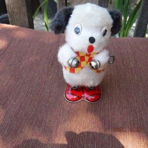Dog Wind up Toy Made in Japan Mohair Like Fur Claps Hands With Bells - Etsy