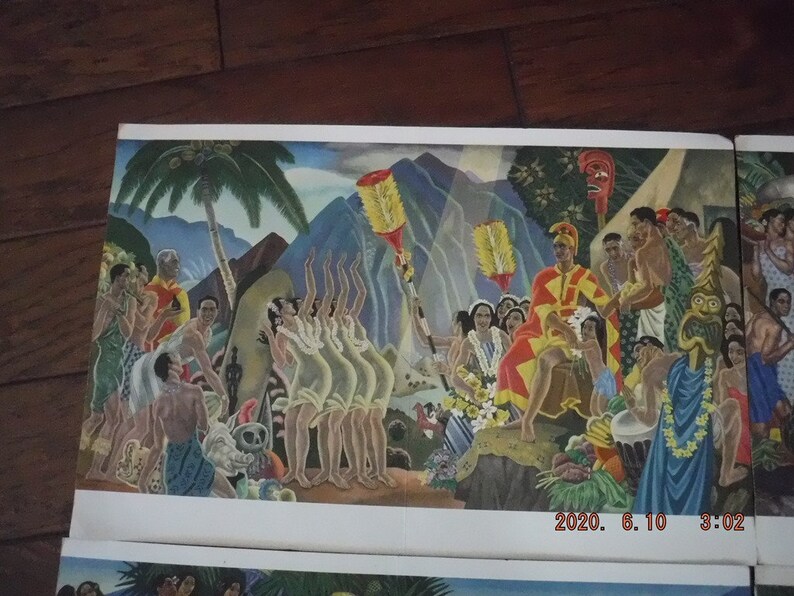 Eugene Francis Savage Hawaiian Historical Lithos From Matson Lines ...