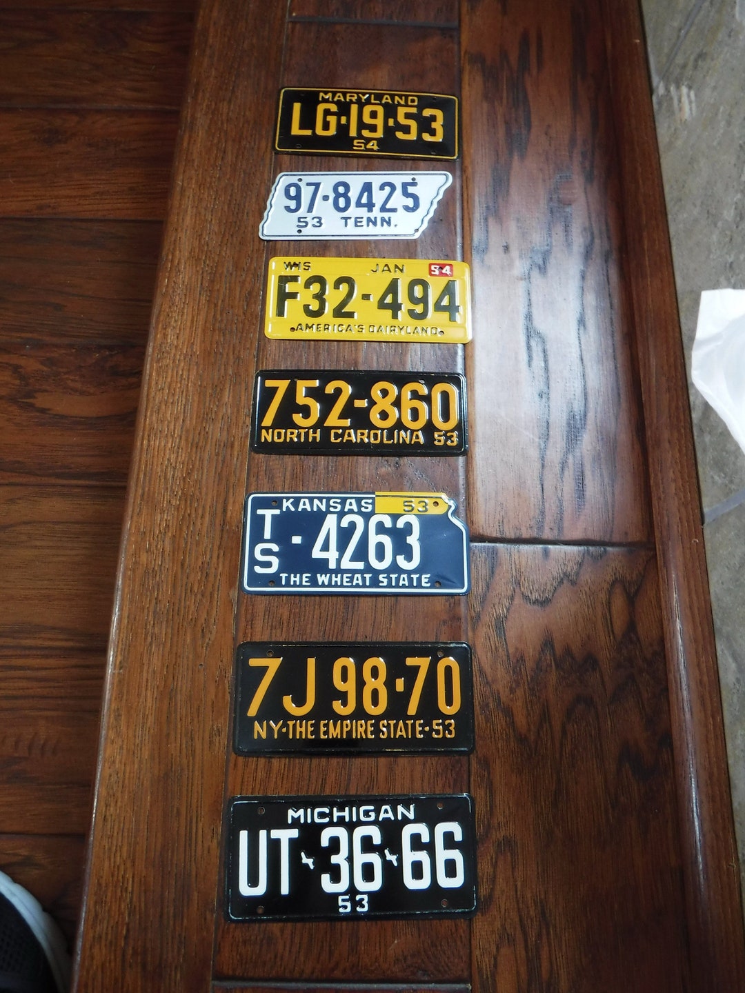 General Mills Bicycle License Plates Mini 1953 one 1954 WIS Lot of 7 - Etsy