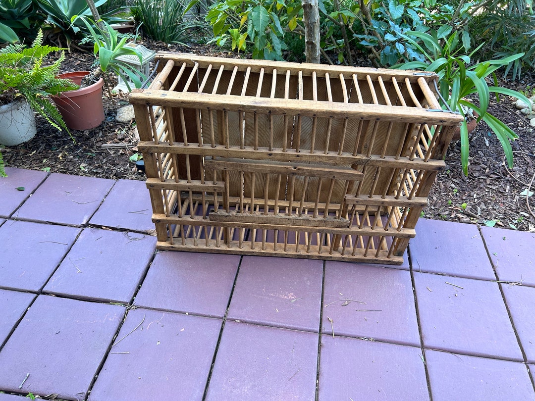 Wooden Chicken Coop Crate, Old Marketplace Chicken Box. DIY Coffee ...