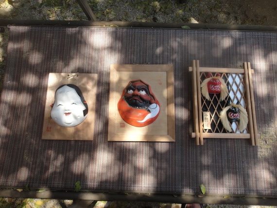 Daruma or Bodhidarma goddess of mirth Mask/s lot | Etsy