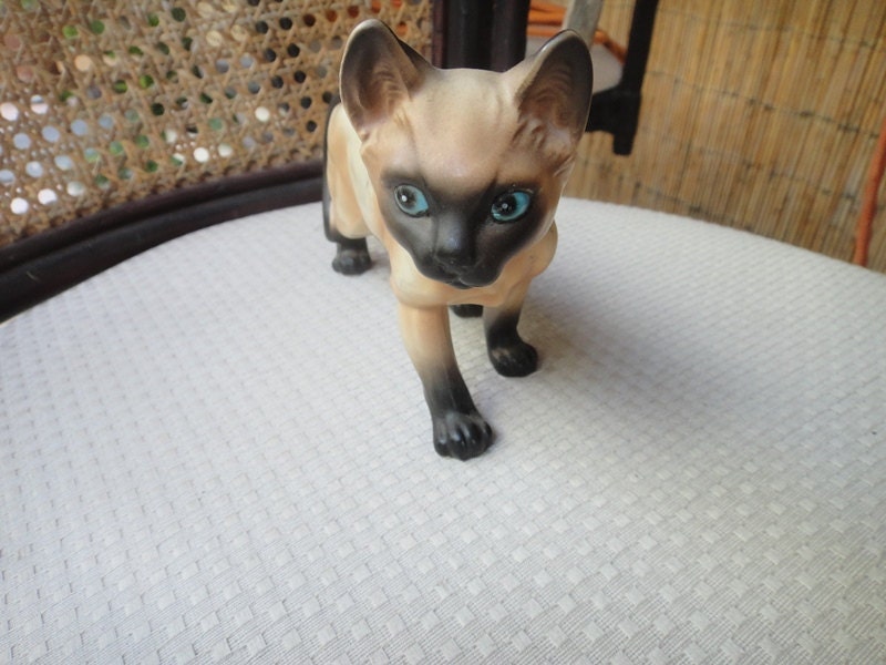 Siamese Cat Figurines Lefton Stamp on Bottom H6537 - Etsy