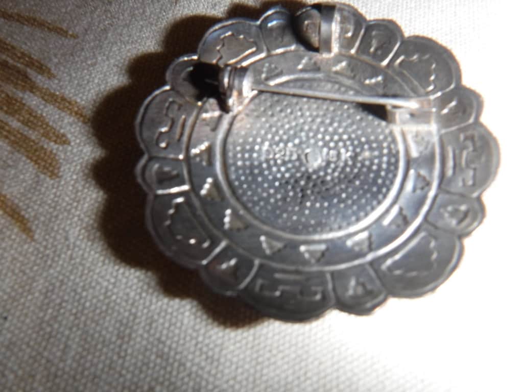 Peruvian Brooch/pin With 18K 925 and Enamel - Etsy