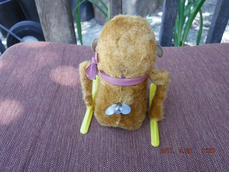 Monkey Skiing Key Wind up Toy Mohair Like Hair No Maker Name - Etsy