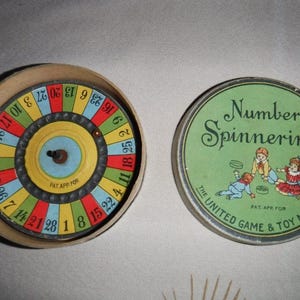 Vintage Hand Help Paper Number Game Spinnerino the United Game - Etsy