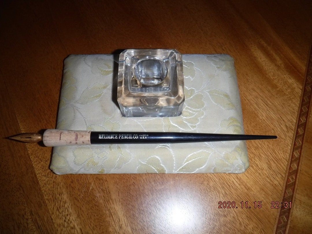 Ink Well Pen and Tray - Etsy
