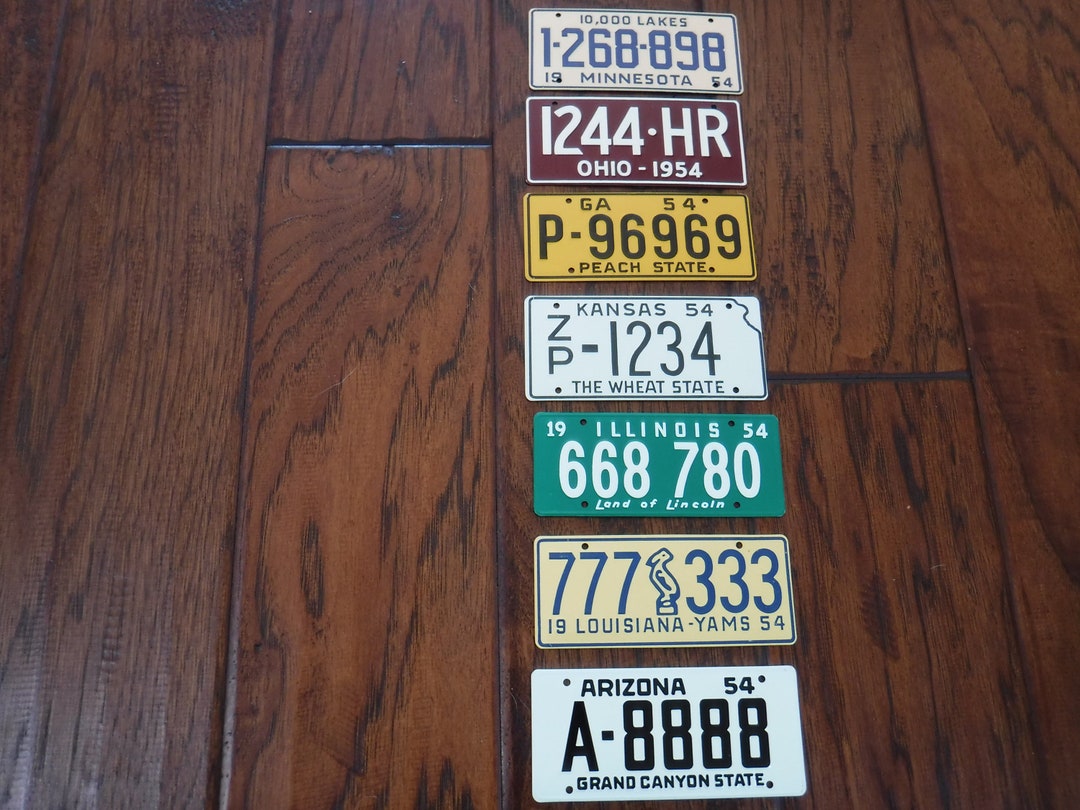 General Mills Bicycle License Plates 1954 Lot of 7 - Etsy