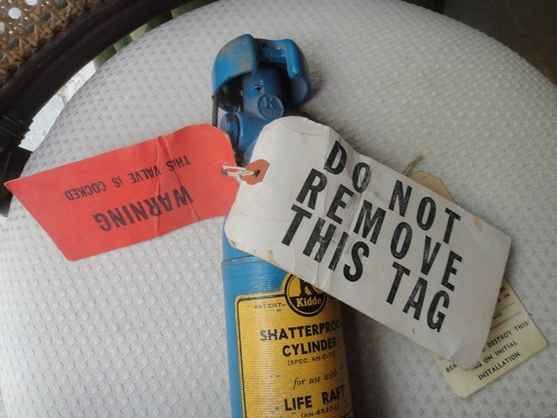 WWII Naval Air Station 1940's Walter Kidde Drop Raft CO2 - Etsy