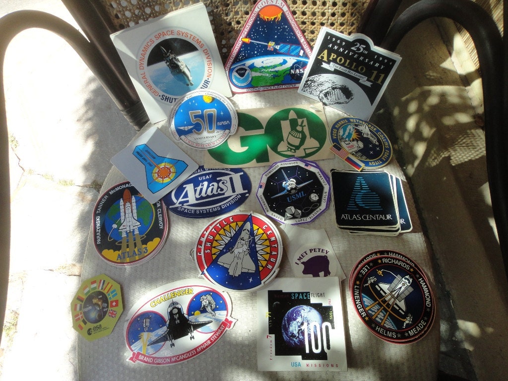 Space shuttle and related sticker lot of 96 | Etsy