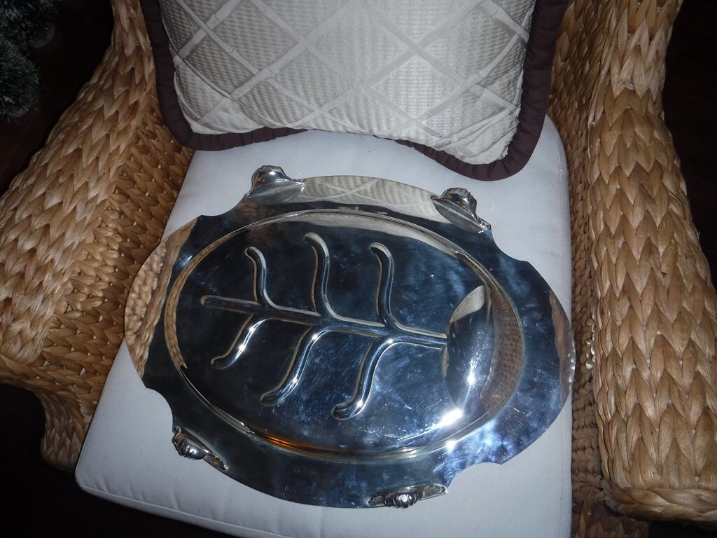 Knickerbocker Nickel Silver Footed Platter Vintage Meat - Etsy