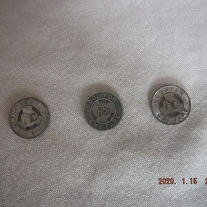 PRT-1 and PTC - 2 Coins Philadelphia Rapid Transit Good for One Fare ...