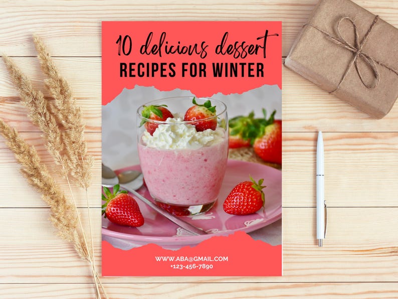 10 Delicious Desserts Flyer Template, Editable Dessert Menu Flyer ...
