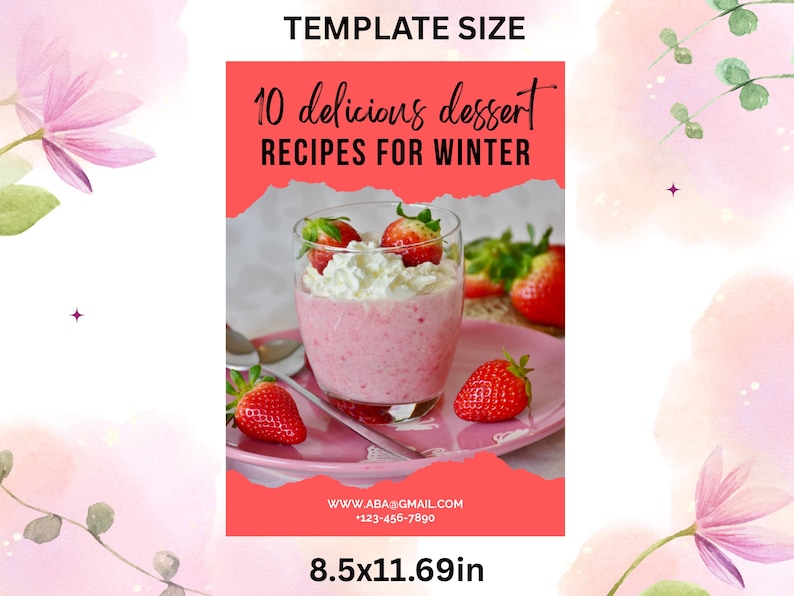 10 Delicious Desserts Flyer Template, Editable Dessert Menu Flyer ...