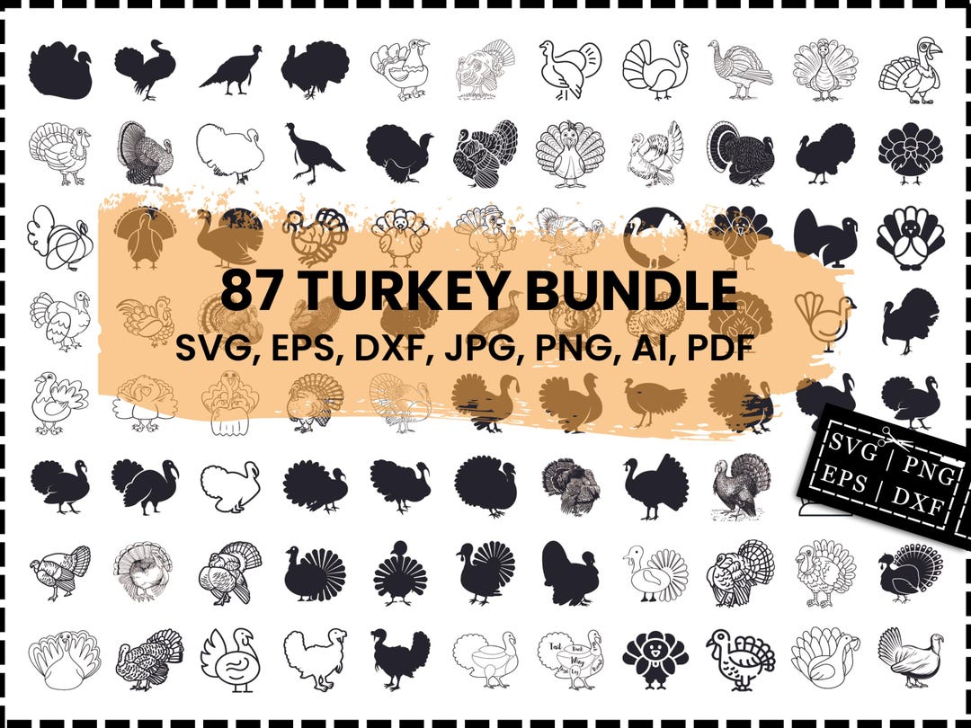 Turkey SVG Cut File | Farm Bird Clipart | Thanksgiving Animal Design ...