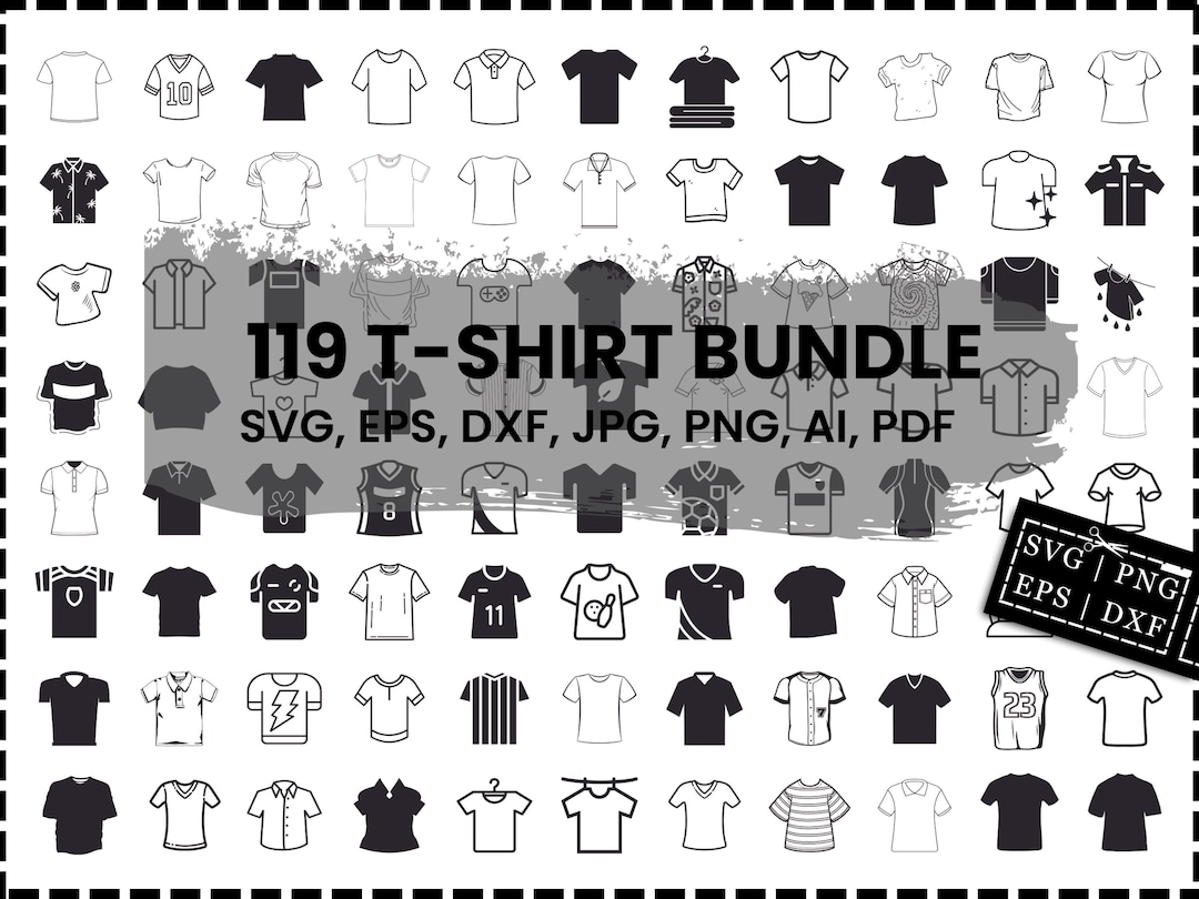 T Shirt SVG Cut File | Apparel Template Clipart | Clothing Design ...
