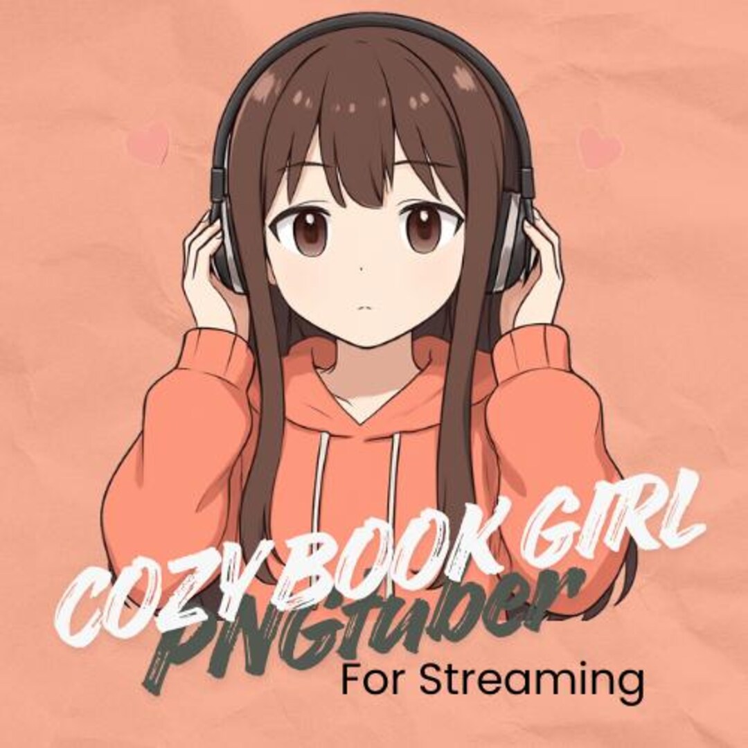 Cozy Pngtuber Avatar | 4 Expressions | Brown Hair and Eyes With ...