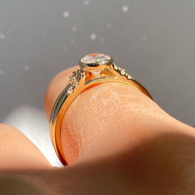 Oval Engagement Ring Set by Sami Jewels, Promise Ring Set, Engagement ...