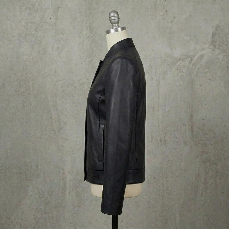 Genuine Leather Jacket: Modern Punk Biker Outerwear - Etsy