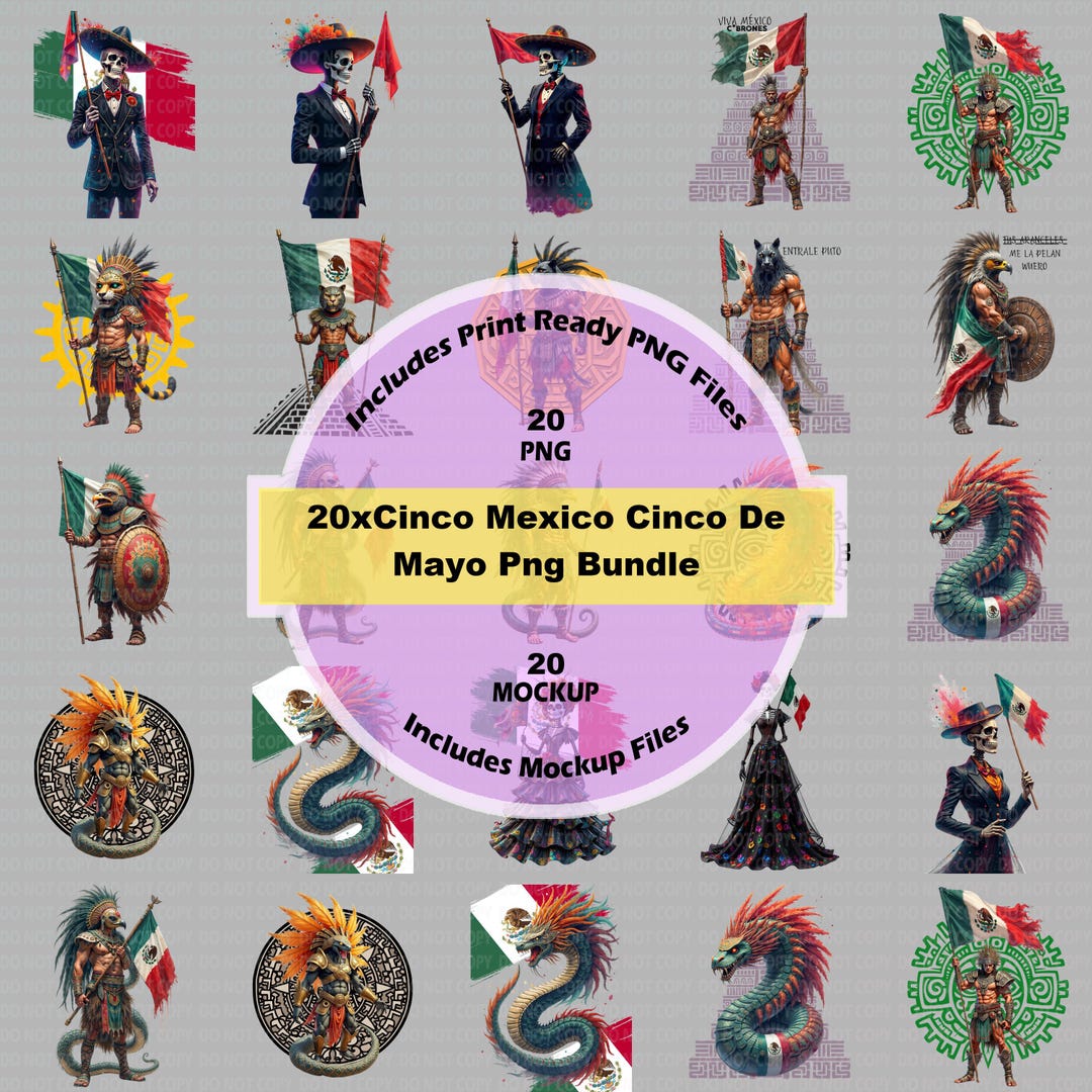 20xcinco Mexico Cinco De Mayo Png Bundle, DTF Png, Sublimation Bundles ...