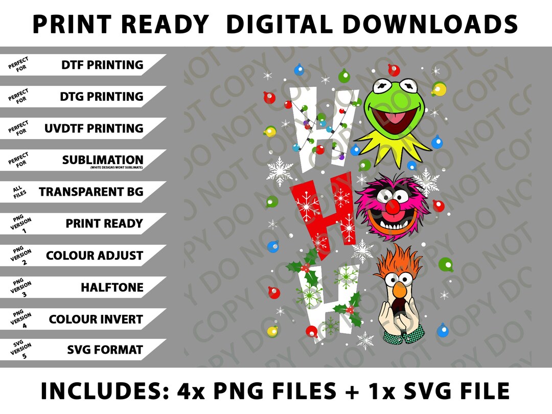 The Muppet Show Ho Ho Ho Christmas Png Bundle Digitals - Etsy