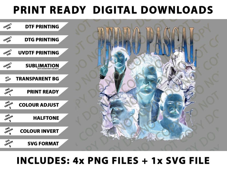 Pedro Pascal Vintage Png Bundle, SVG Files, Digital Downloads - Etsy