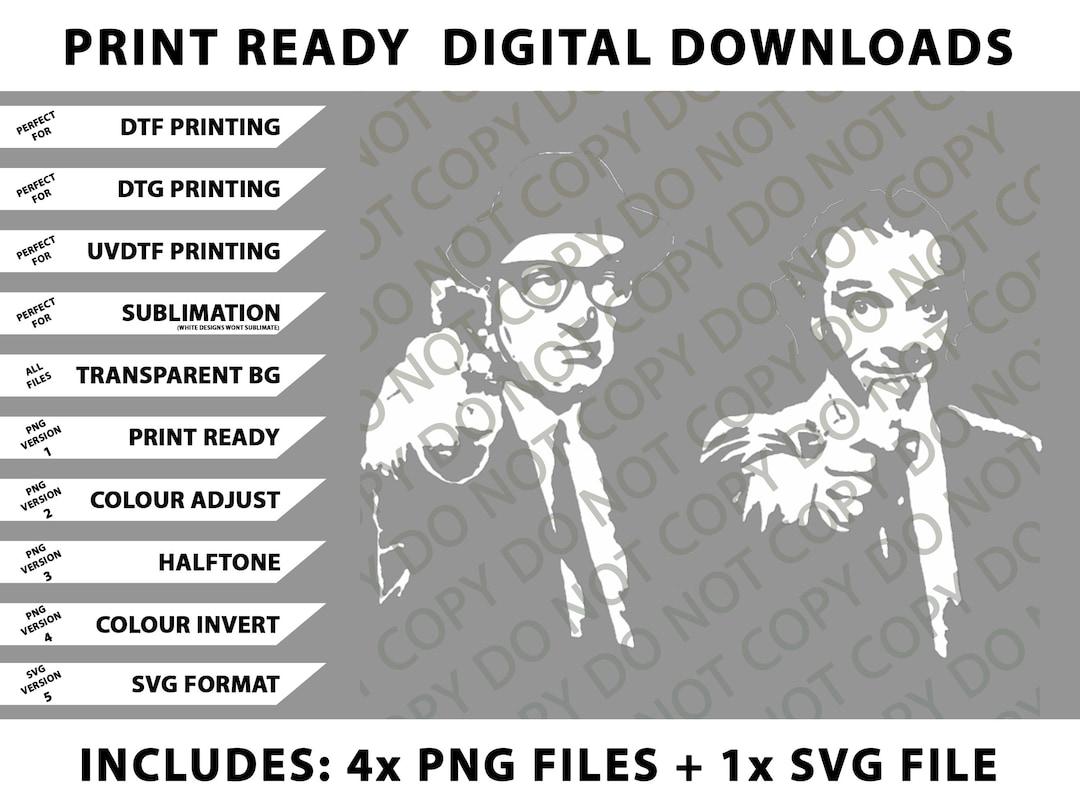 Funny Bottom Fiction TV Png Bundle, SVG Files, Digital Downloads - Etsy