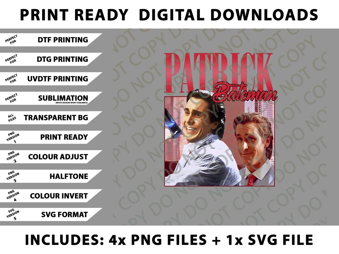 American Psycho Flag Shirt, Patrick Bateman Png Bundle, SVG Files ...