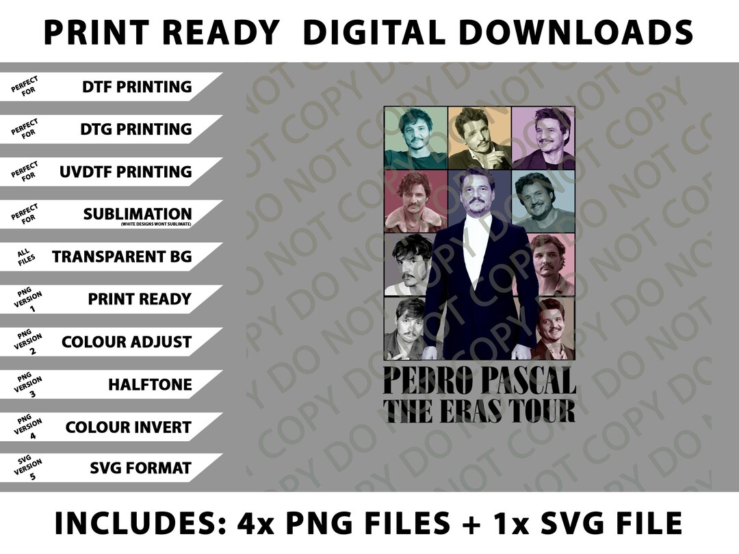 Pedro Pascal the Eras Tour Png Bundle, SVG Files, Digital Downloads ...