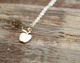 Golden Apple Necklace | Etsy