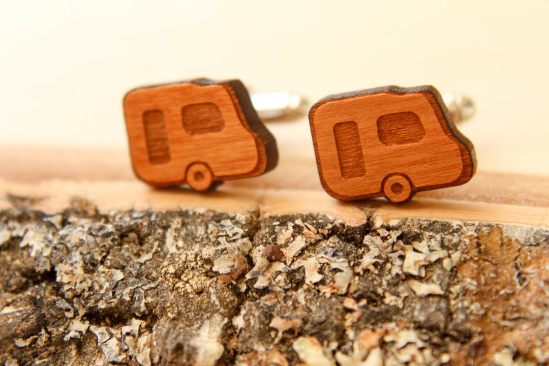 Camper Trailer Cuff Links, Laser Cut Wood - Etsy