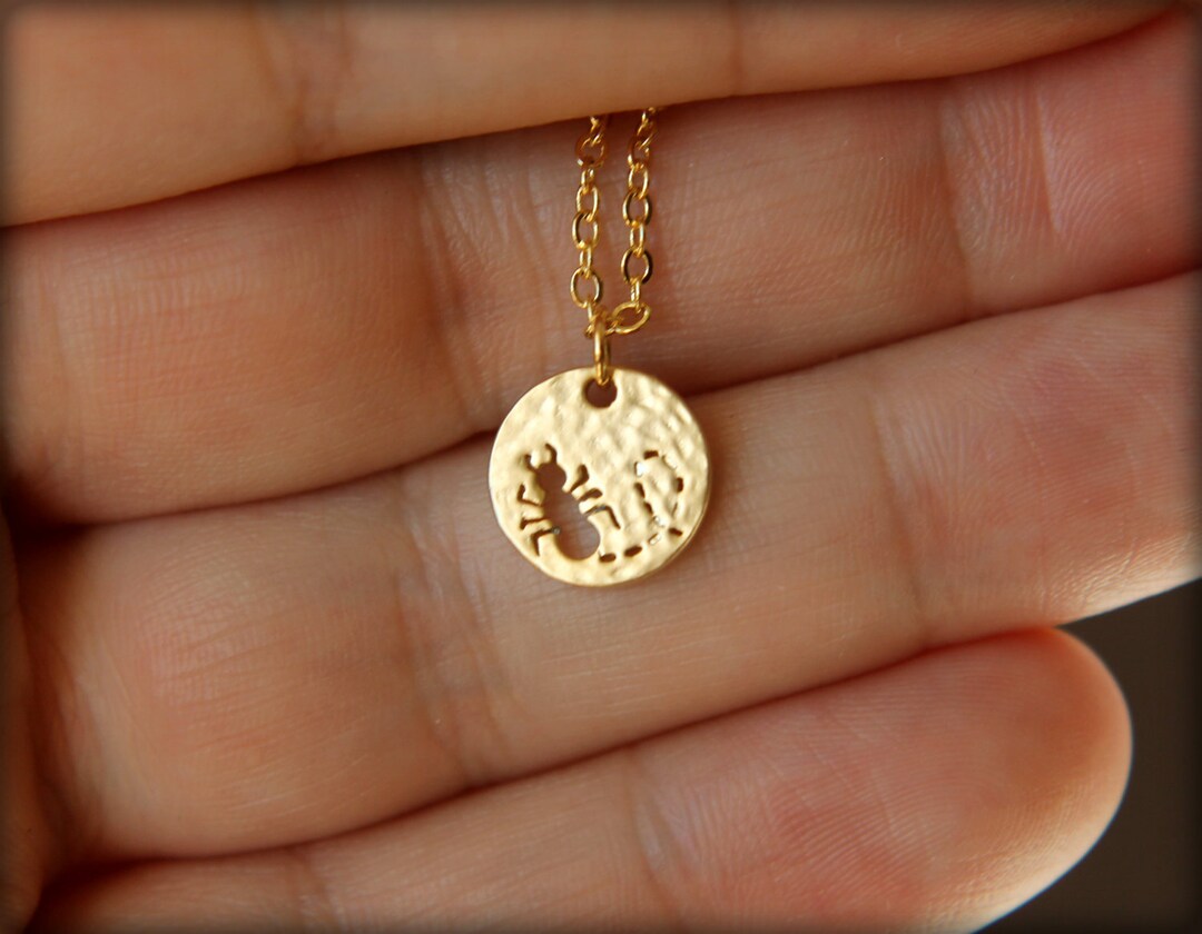 Ant Cutout Necklace - Available in Silver and Gold, Baby Announcement ...