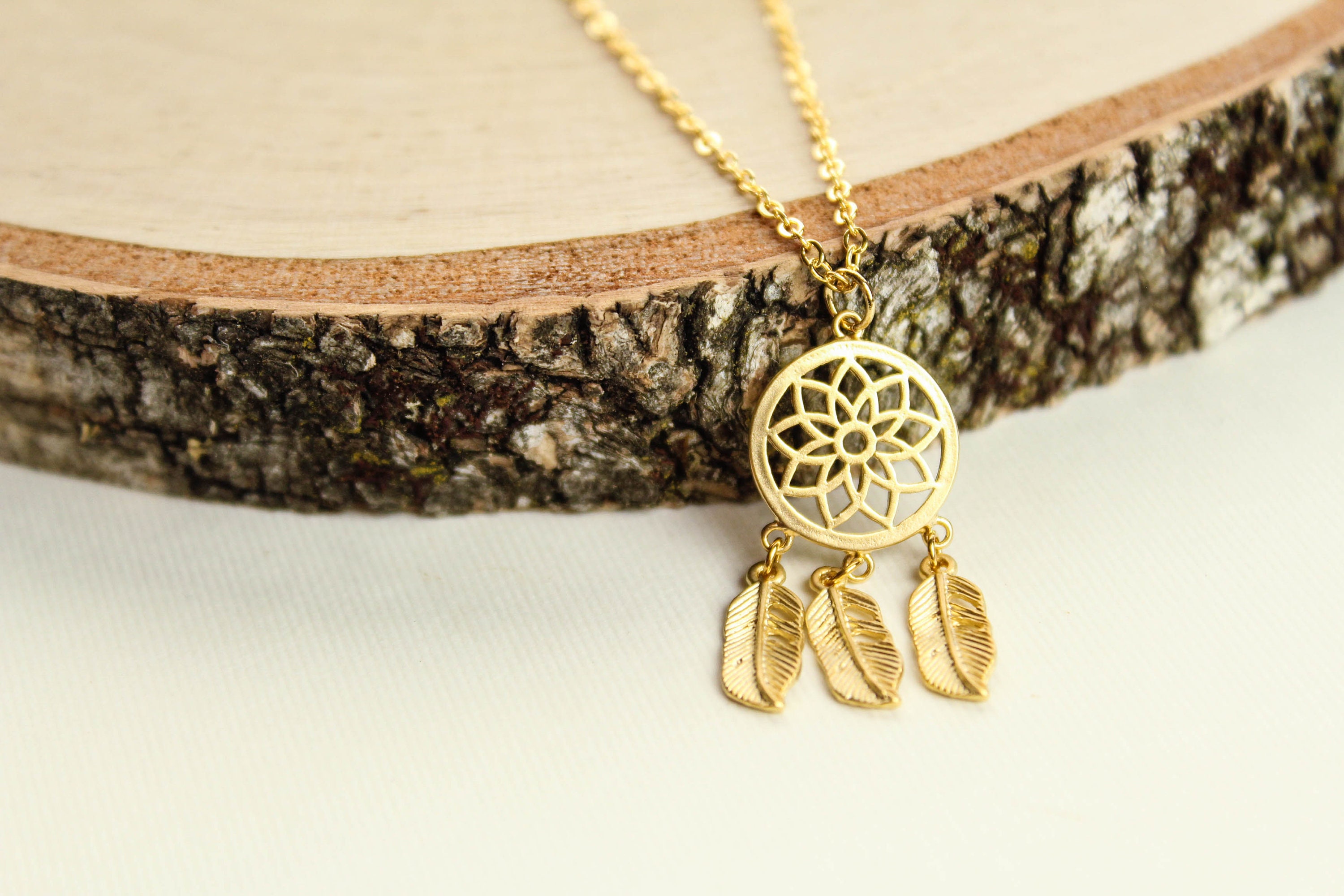 Dream Catcher Necklace Available in Silver or Gold - Etsy