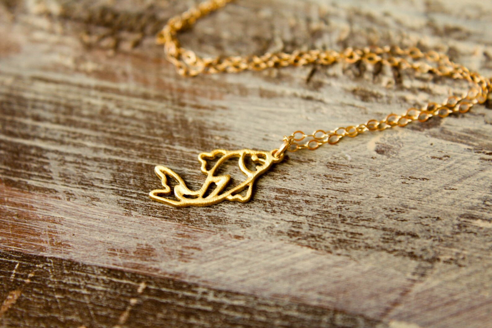 Openwork Koi Fish Necklace, Available in Sterling Silver and Vermeil ...