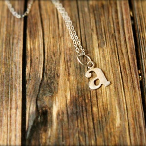 Lowercase Initial Necklace in Sterling Silver, Alphabet Typecase ...