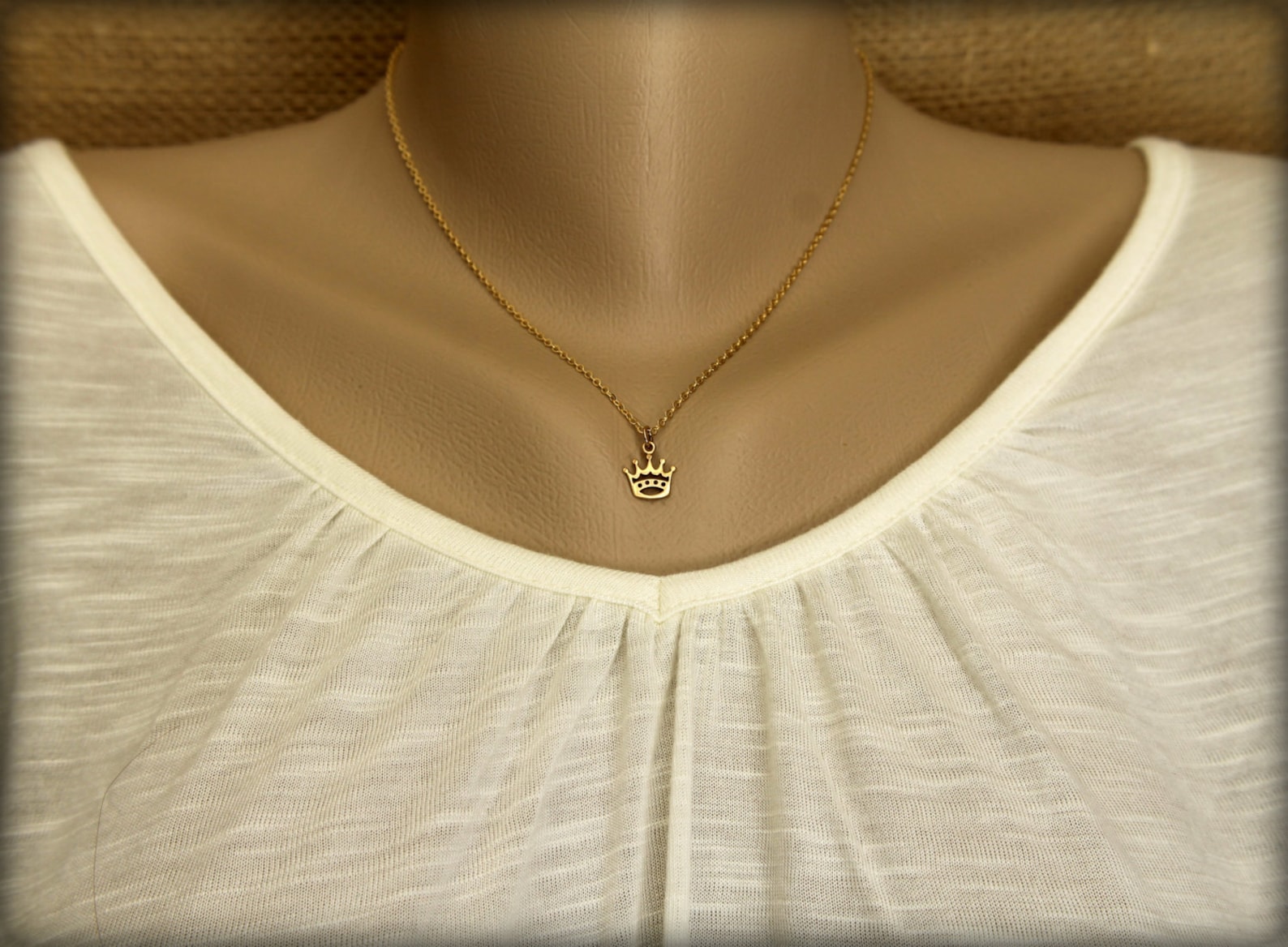 Five Point Crown Necklace, Available in Sterling Silver and Bronze and ...
