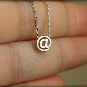 At Symbol (@ Sign) Necklace, Available in Silver and Gold - Etsy