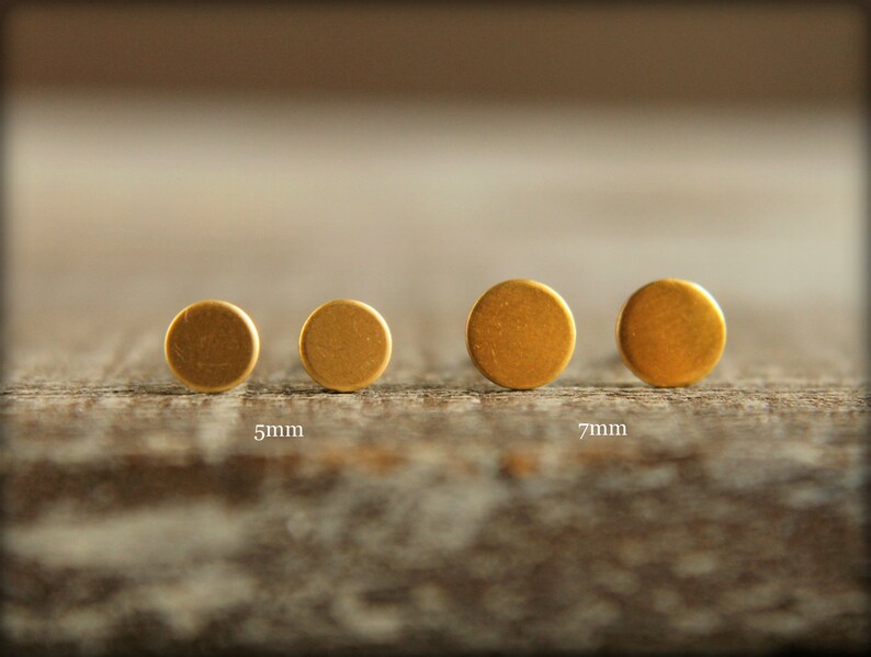 Tiniest Round Circle Earring Studs Available in Multiple - Etsy
