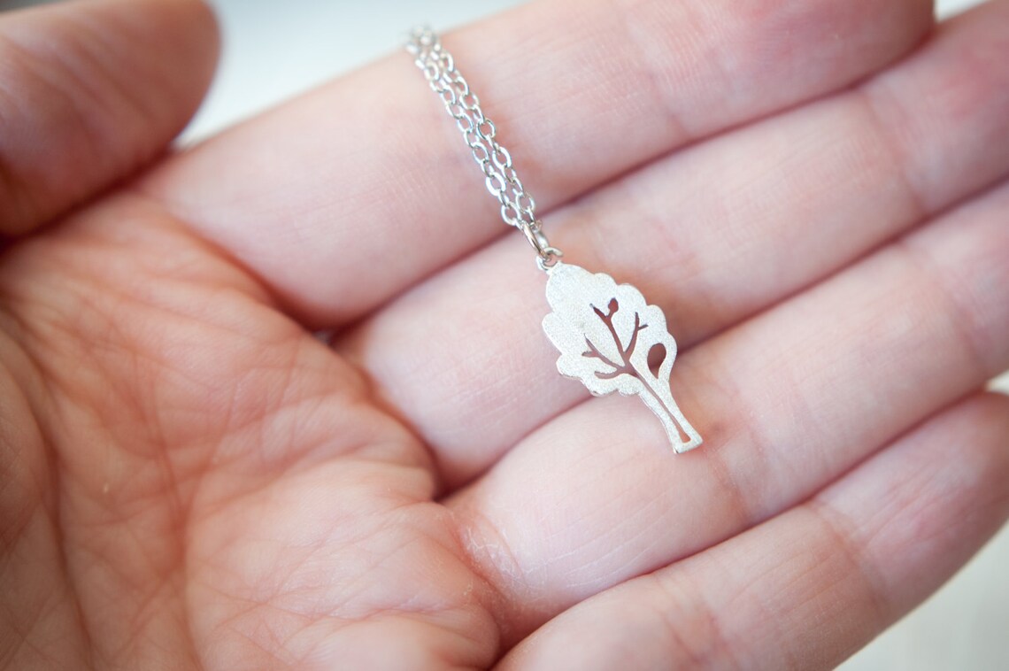 Little Tree Necklace Available in Silver and Gold Single - Etsy