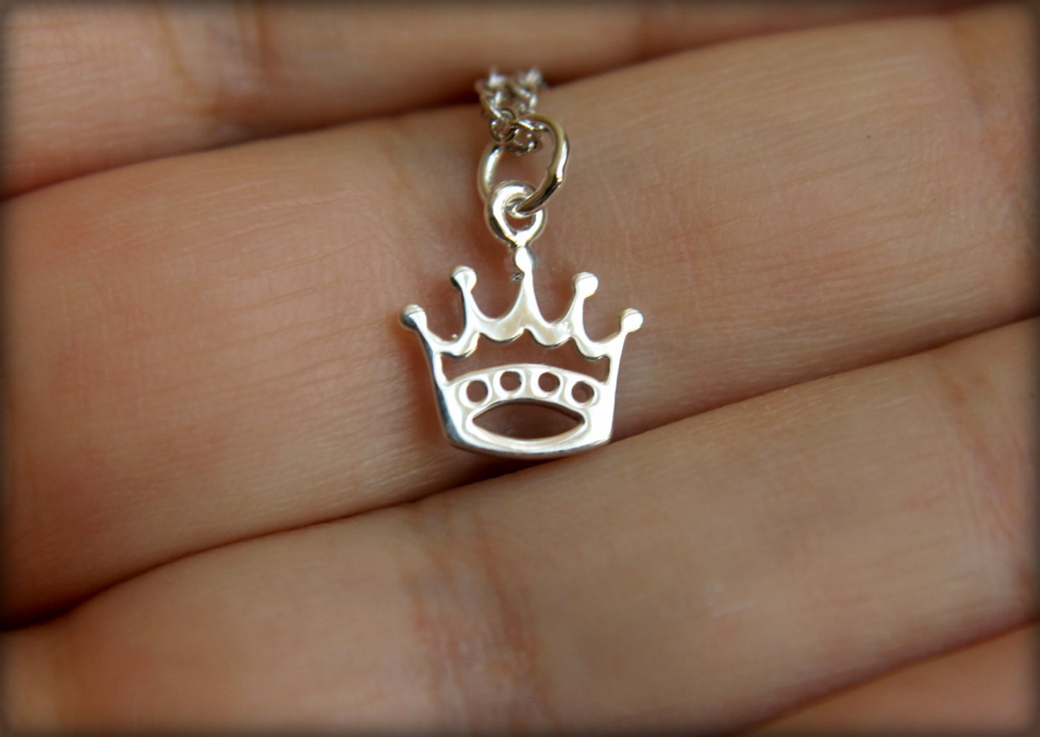 Five Point Crown Necklace Available in Sterling Silver and - Etsy