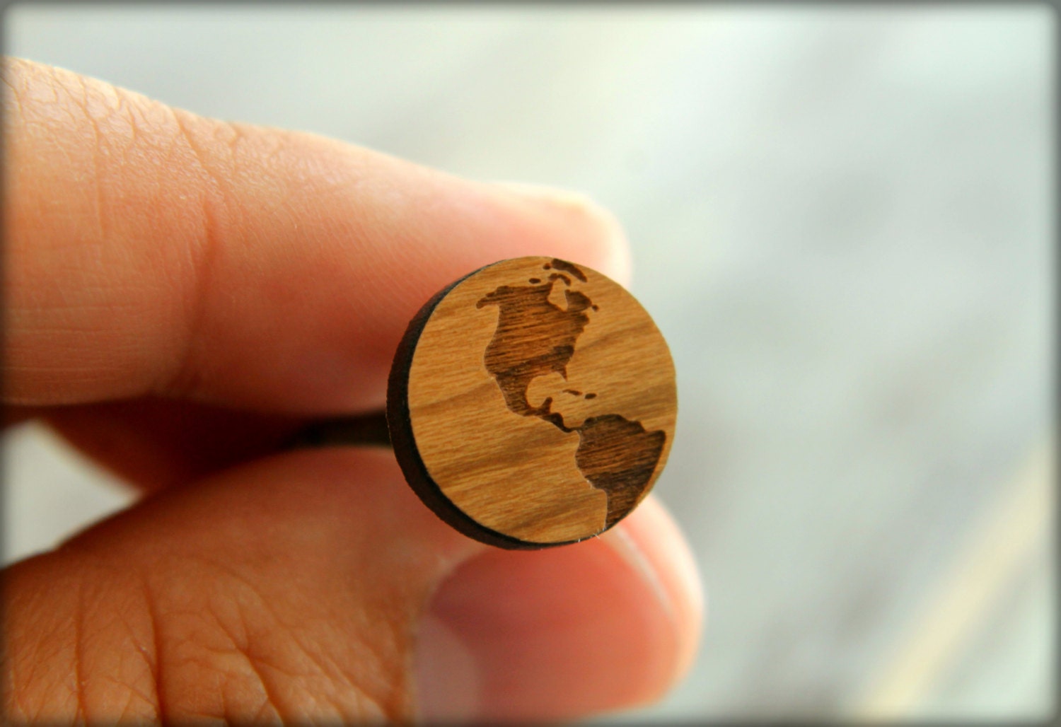 World Globe Cuff Links Laser Cut Wood Earth Hemisphere - Etsy