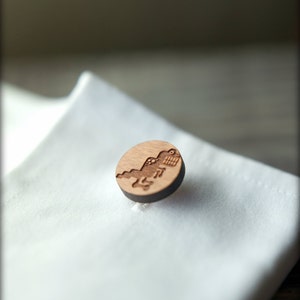 Origami Bird Cuff Links Laser Cut Wood Japanese Folded Paper - Etsy