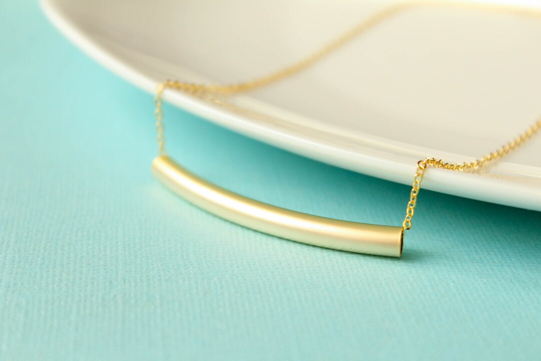 Tube Necklace, Available in Silver, Gold, and Rose Gold - Etsy