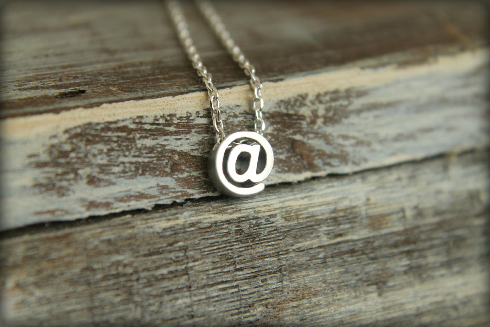 At Symbol (@ Sign) Necklace, Available in Silver and Gold - Etsy
