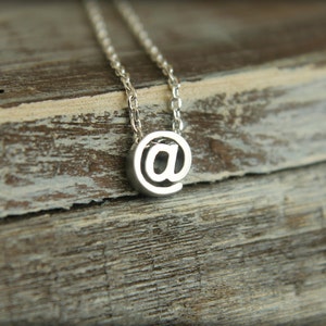 At Symbol (@ Sign) Necklace, Available in Silver and Gold - Etsy